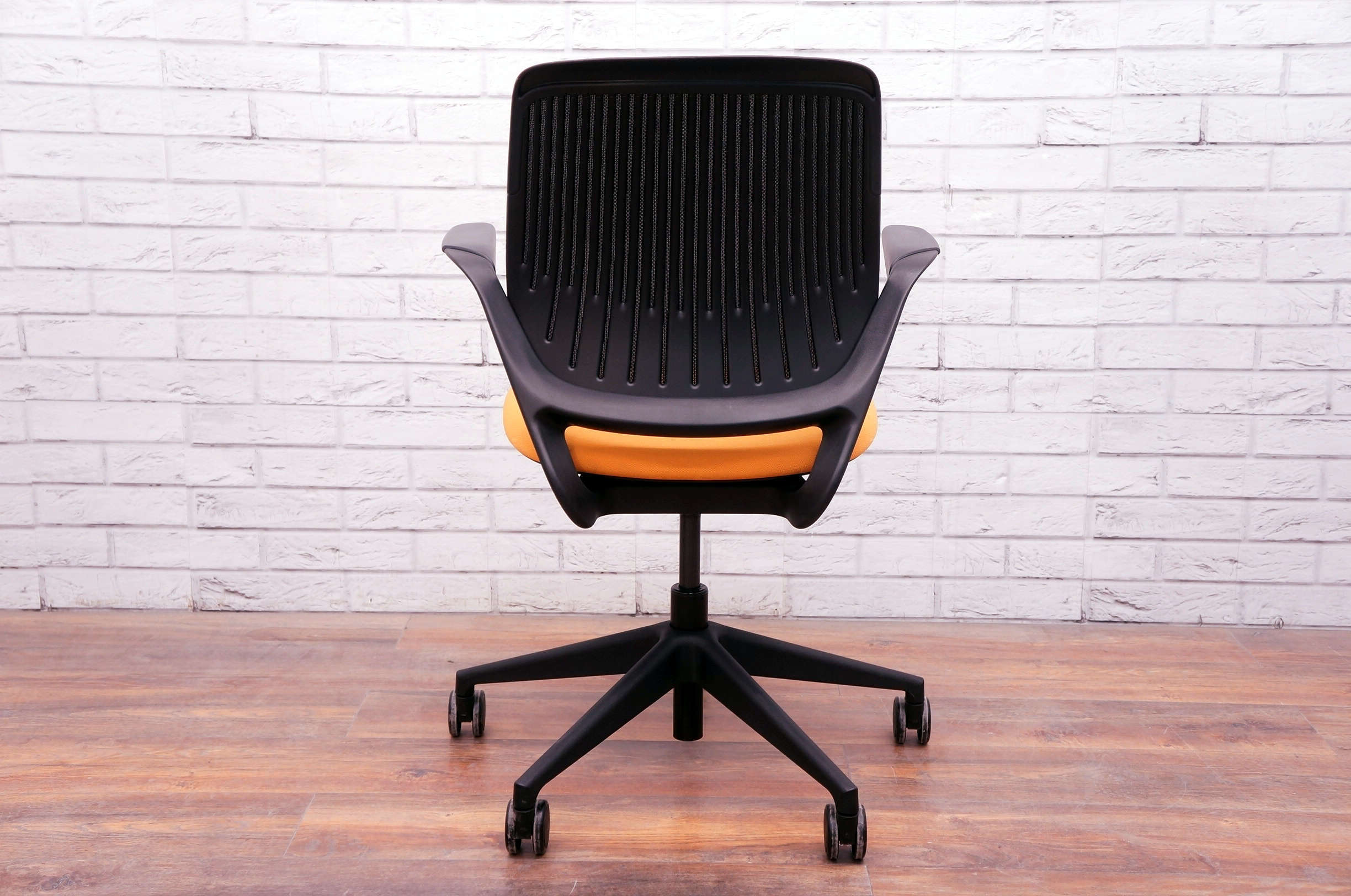 Steelcase Cobi Meeting Chair, Orange & White - Office Resale