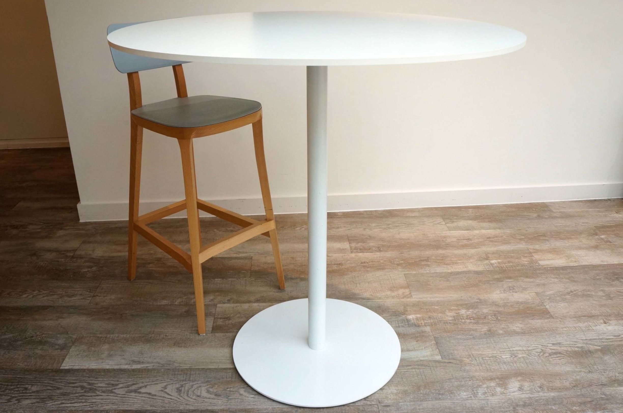 High Poseur Table White - Office Resale