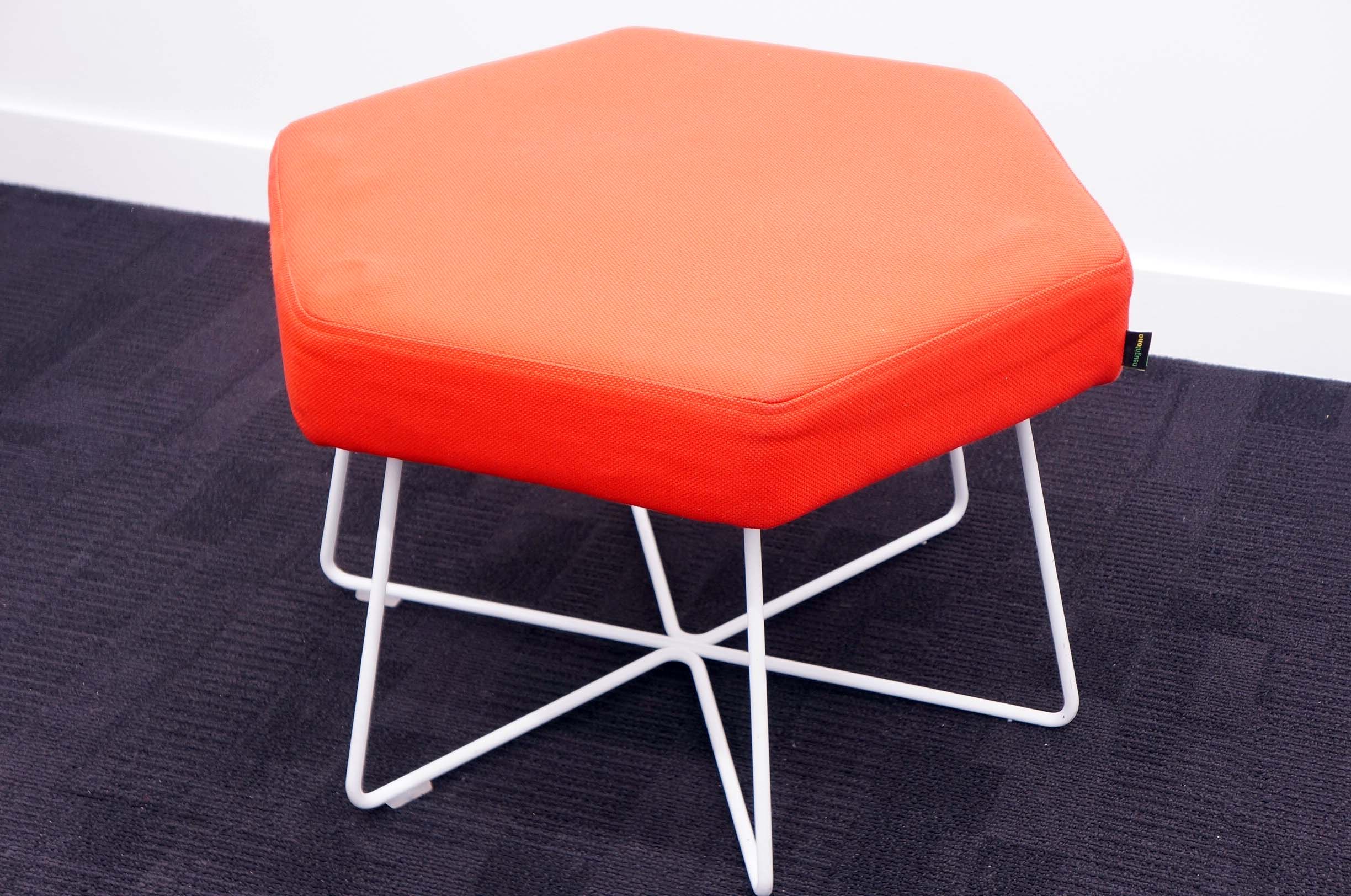 Naughtone Pollen Stool In Red & White - Office Resale