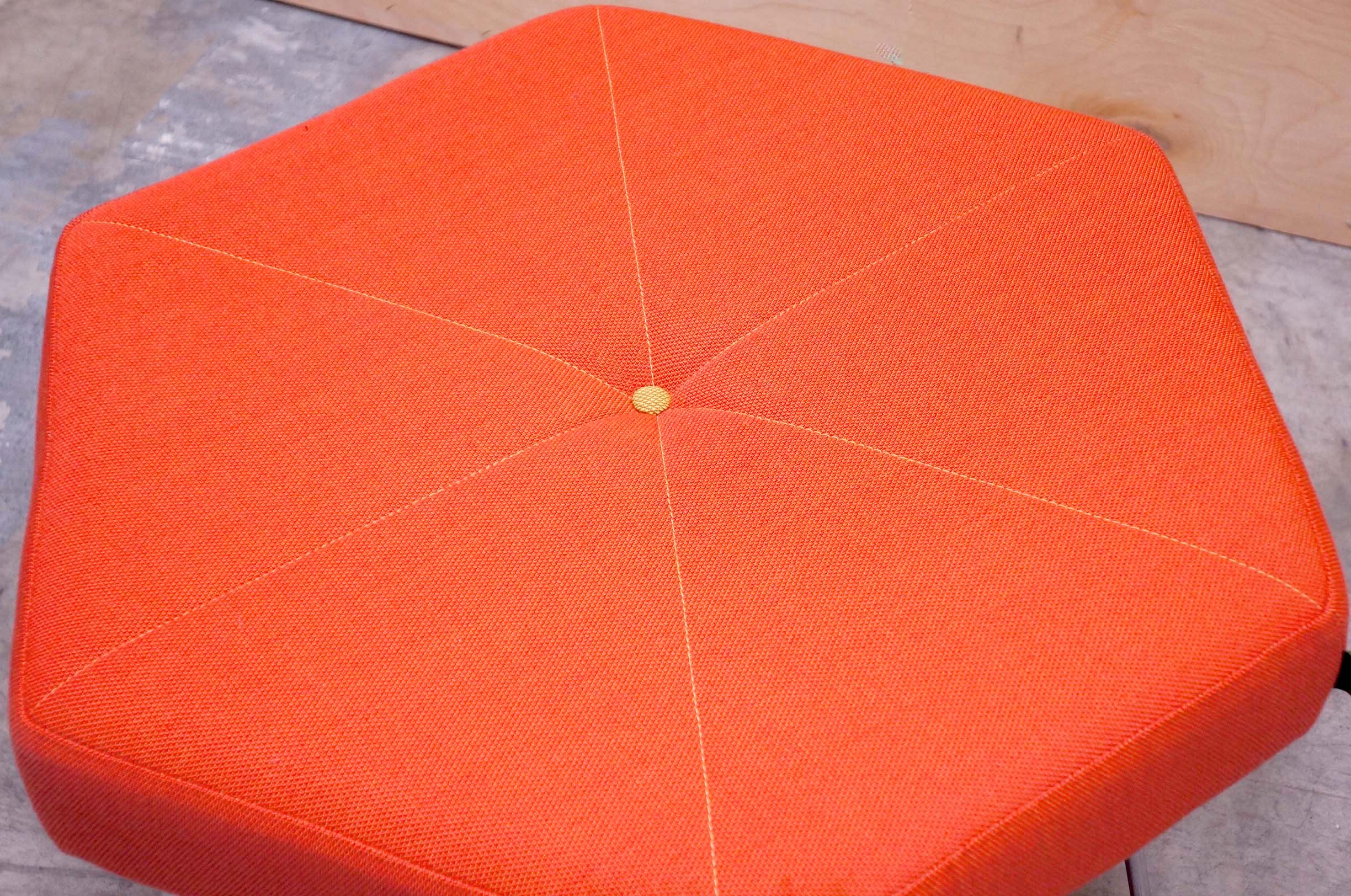 Naughtone Pollen Stool In Orange & Chrome - Office Resale