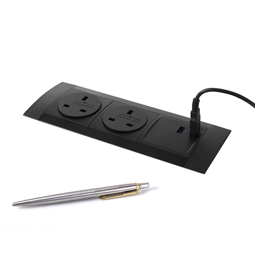 Form In-Desk Power Module In Grey - Office Resale