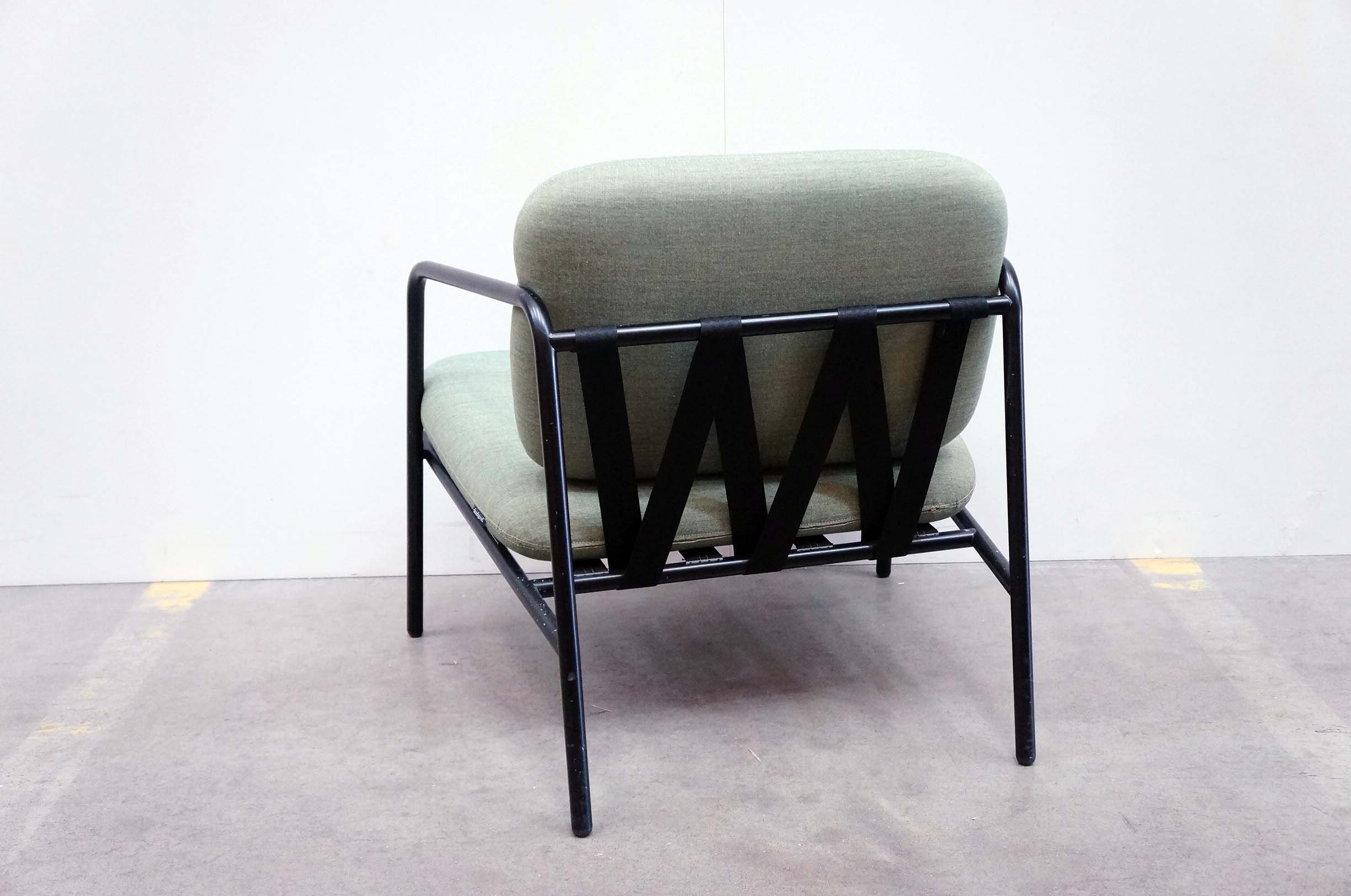 Deadgood Working Girl Lounge Chair In Green/Black - Office Resale