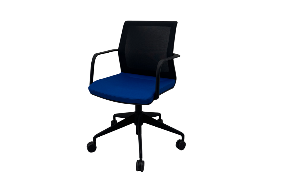 Orangebox Workday Meeting Chair, Black & Blue - Office Resale